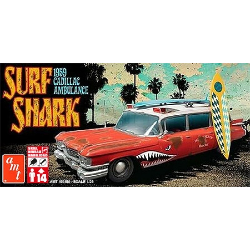 Surf Shark 1959 Cadillac Ambulance - 1/25 - Carros 1/25 - Carros