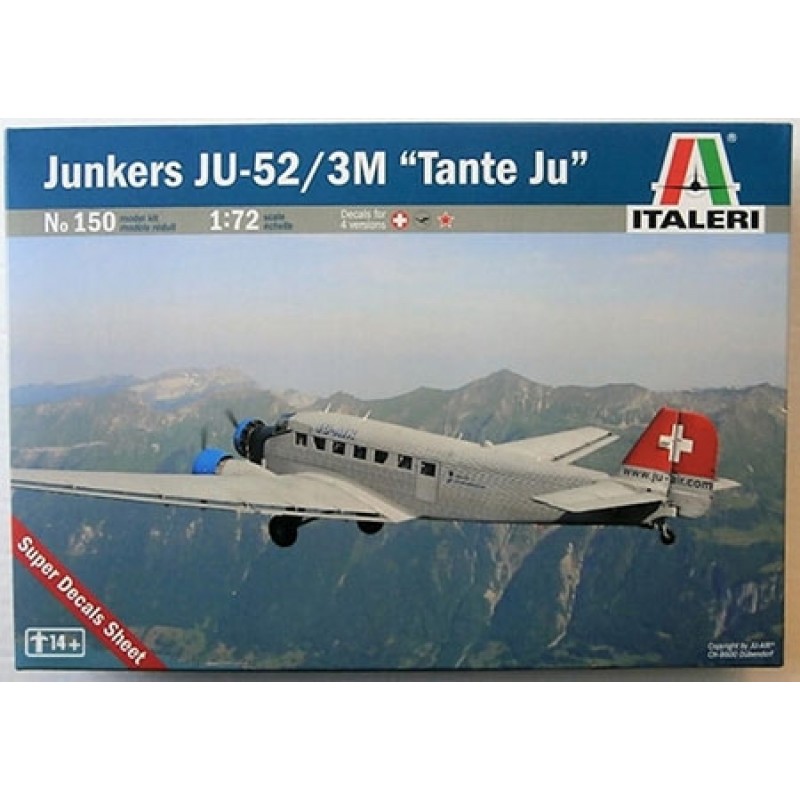 Junkers Ju - 52/3M Tante Ju - Aunt Ju - 1/72 - Militar 1/72 - Aviões