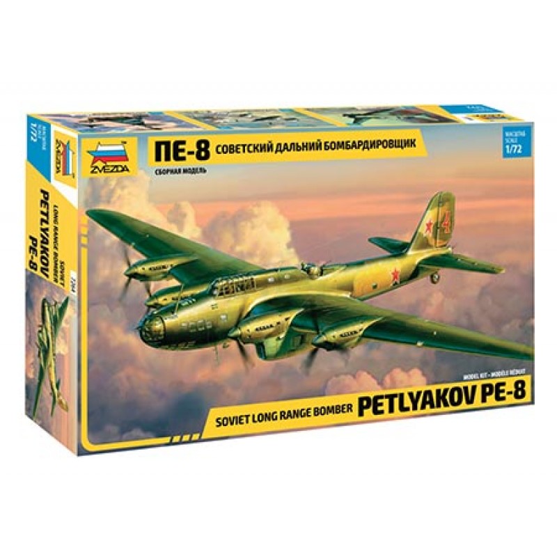 WWII Soviet Long Range Bomber Petlyakov PE-8 - 1/72